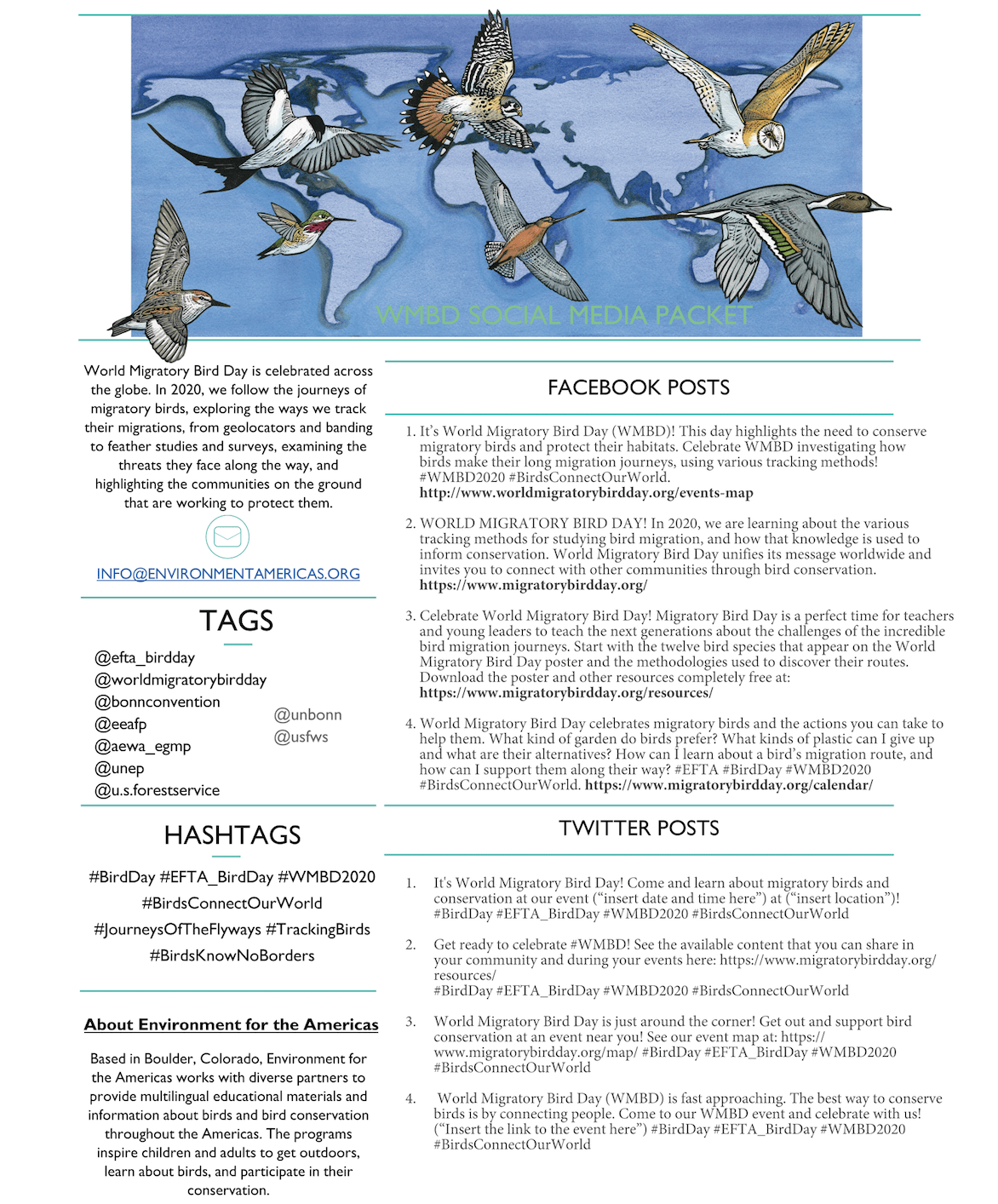 Resources – World Migratory Bird Day
